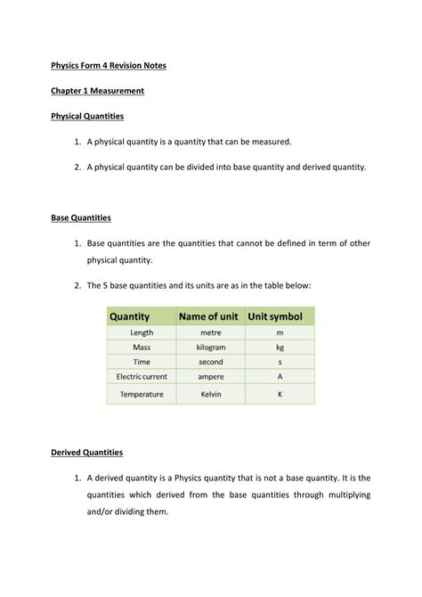 Physics Form 4 Revision Notes Physics Form 4 Spm Thinkswap