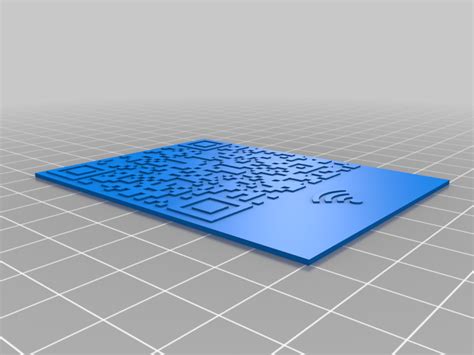 Scannable Wi Fi QR Code Card Fully Configurable SCAD By Diffused Download Free STL Model