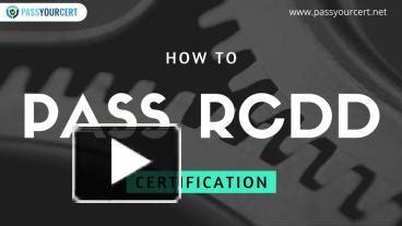 How To Pass RCDD Certification Presentation Free To Download