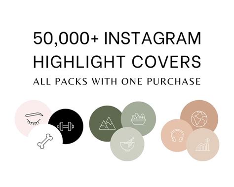 60 000 Instagram Story Highlight Covers Mega Icon Bundle Lifestyle