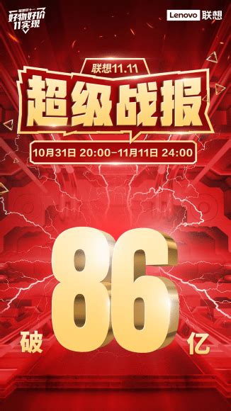 86億！59冠王！聯想雙11聚合流量ip與客戶實現同頻共振中國網
