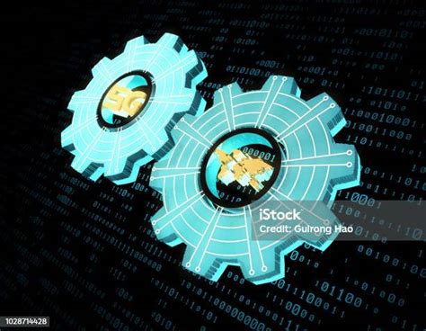 5 G 네트워크 전자 기술 네트워크 통신 및 정보 전송 기어 및 기호 세계 5g에 대한 스톡 사진 및 기타 이미지 5g