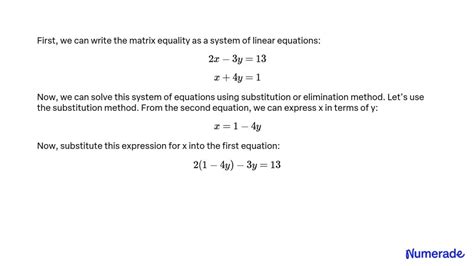 Solveddetermine The Value Of The Literal Numbers In Each Of The Given