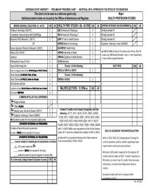 Fillable Online Major NURSING RN To BSN This Chart Is To Be Used As Fax Email Print PdfFiller