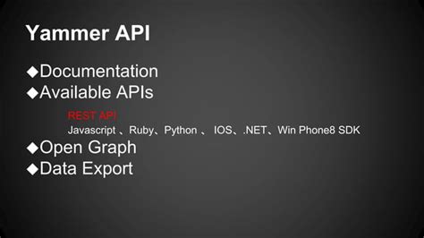 Jason Yammer Api Ppt