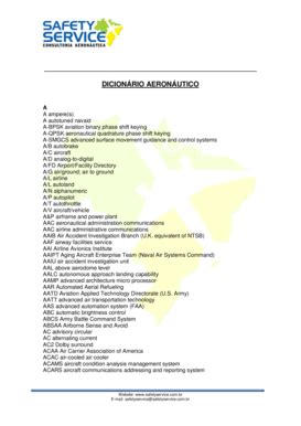 Fillable Online Dicion Rio Aeron Utico Safety Service Fax Email Print