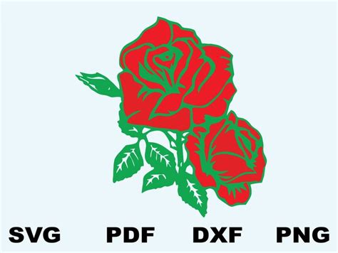 Rose Svg Flowers Svg Rose Bundle Svg Rose Silhouette Black Rose
