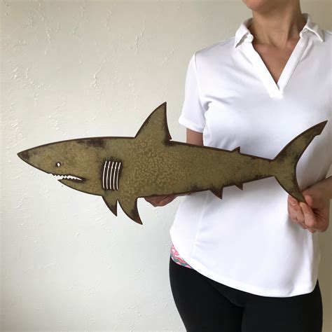 Shark Metal Wall Art Home Decor Handmade In The Usa Choose 11