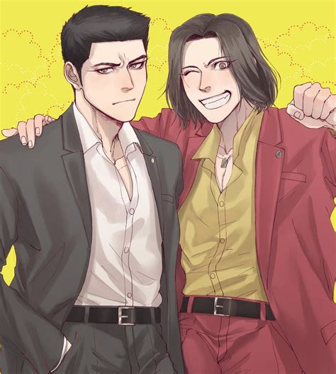 Kiryu Kazuma And Nishikiyama Akira Ryuu Ga Gotoku And 1 More Drawn By