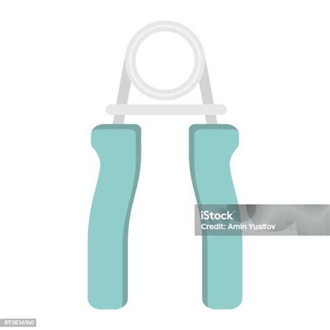 손 익 스팬 더 플랫 아이콘 휘트니스와 스포츠 핸드 그립 기호 벡터 그래픽 흰색 배경 Eps 10에는 다채로운 솔리드 패턴 가득 찬에 대한 스톡 벡터 아트 및 기타 이미지