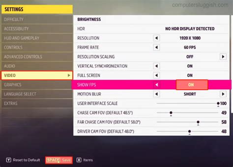 Show FPS In Forza Horizon On PC ComputerSluggish