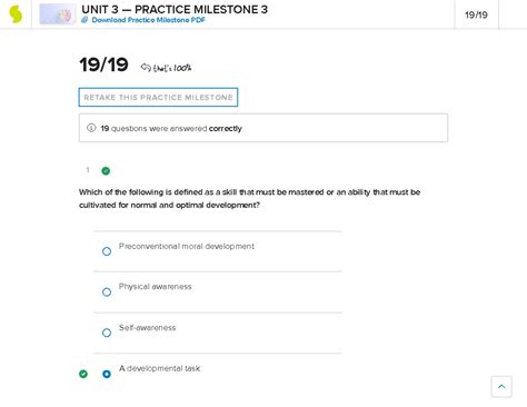 Milestone 3 Practice 10 Out Of 10 1 19 19 That S 100 RETAKE THIS