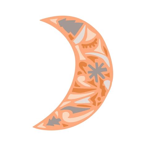 Illustration Vectorielle De La Lune Dans Un Style Doodle Vecteur Premium