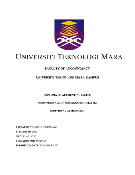 Uitm Assignment Cover Page William Rampling Uitm Assignment Cover Page William Rampling