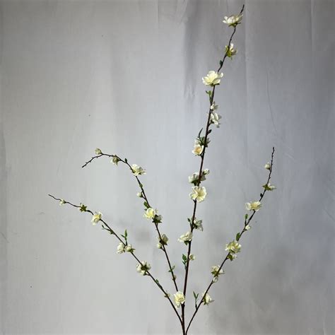 Small Peach Blossom Spray Cream Village Green