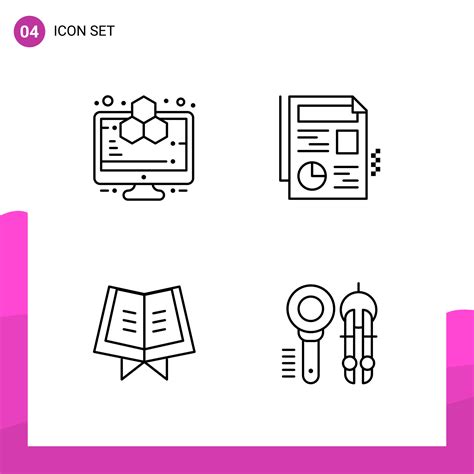 Outline Icon Set Pack Of Line Icons Isolated On White Background For Responsive Website Design