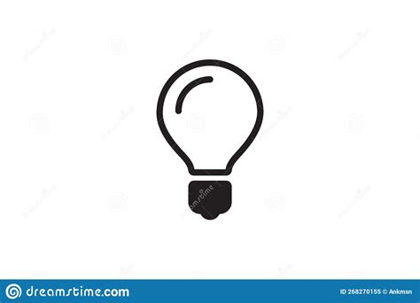 Electric Light Bulb Icon Electricity Lamp Symbol Stock Vector