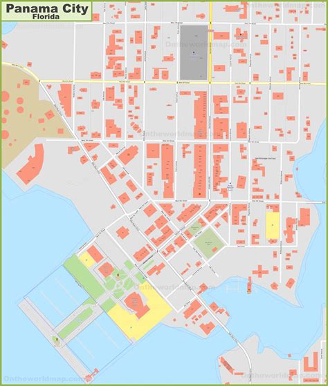 Detailed Map Of Downtown Panama City Florida