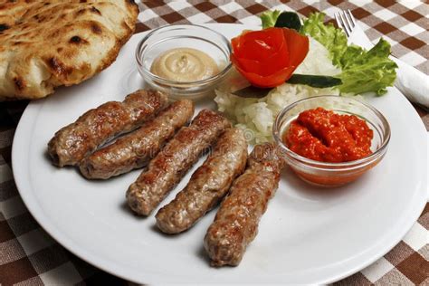 Cevapi Lepinja Stock Image Image Of Lunch Cevapcici 64789121