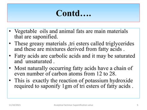 SAPONIFICATION VALUE PPTX