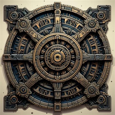 Premium Photo A Close Up Of A Clock With A Circular Design On It