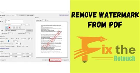 Remove Watermark From Pdf Online Offline Fix The Retouch Fix The