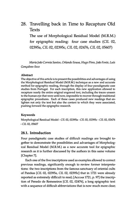 Pdf Travelling Back In Time To Recapture Old Texts The Use Of