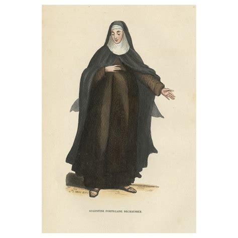 Antique Print Of Augustinian Of Portugal 1845 For Sale At 1stdibs
