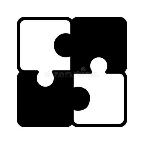 Puzzle Pieces Fitting Together Symbolizing Teamwork And Collaboration Stock Vector