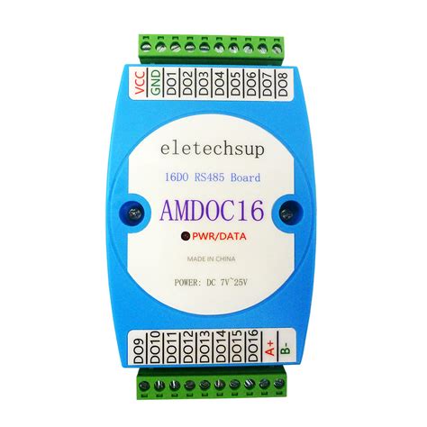 Amdoc16 Dc 12v 24v 16do Rs485 Isolated Communication Switch Digital