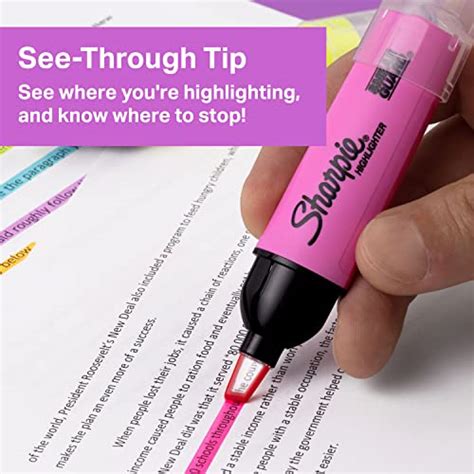 Sharpie Clear View Highlighters Chisel Tip Assorted Colors 4 Count