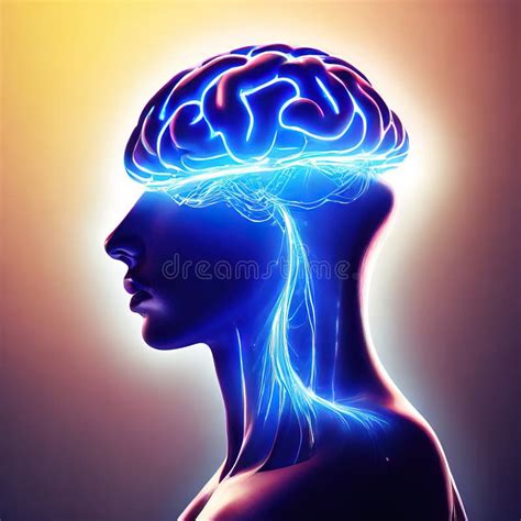 Human Brain With Connected Lines Vector Illustrationhuman Brain With