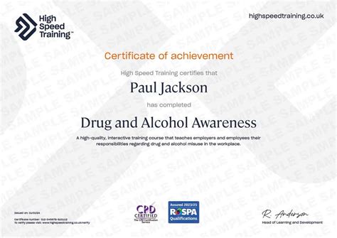 Drug And Alcohol Awareness Training Online Certification