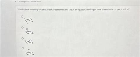 Solved Which Of The Following Cyclohexane Chair Chegg
