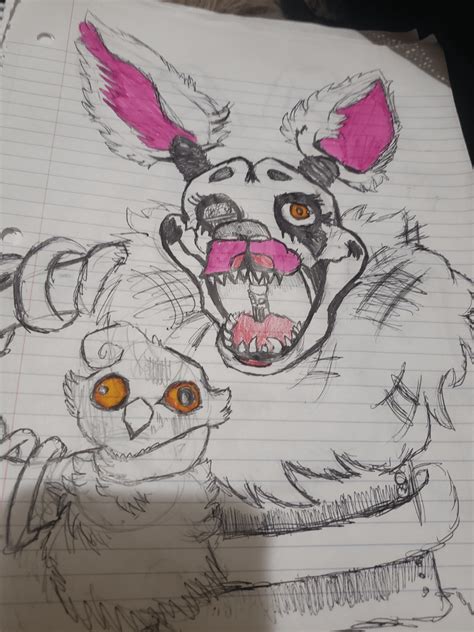 I Drew Mangle From Fnaf Jrs D Rfivenightsatfreddys