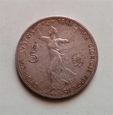 5 Koruna 1908 Bz Jubilejní Minc Vídeň František Josef I Aukro
