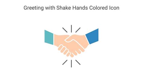 Greeting With Shake Hands Colored Icon In Powerpoint Pptx Png And