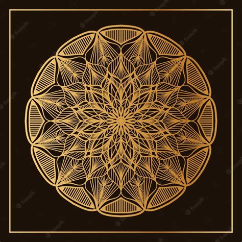 Premium Vector Classical Golden Mandala Pattern