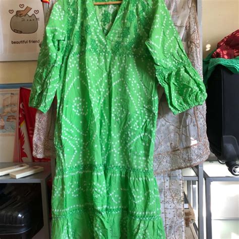 Ruby Yaya Size M Green Silver Dress