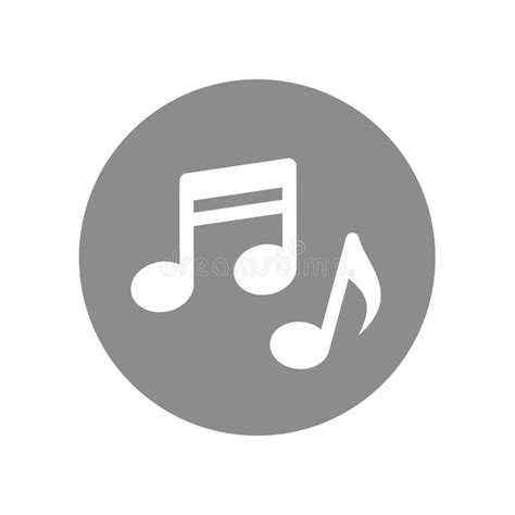 Musical Notes In Circle Vector Icon Stock Vector Illustration Of
