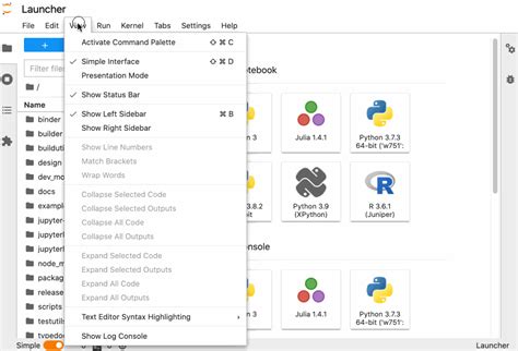Seeking Feedback Jupyterlab Single Document Mode Switch Position Jupyterlab Jupyter