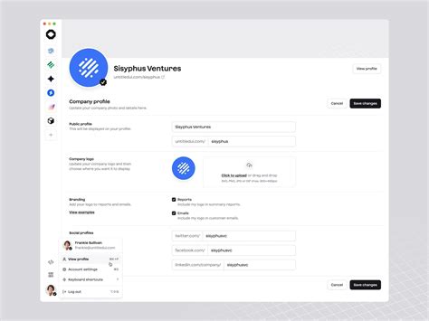Company Profile Settings — Untitled Ui Company Profile Design