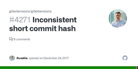 Inconsistent Short Commit Hash · Issue 4271 · Gitextensionsgitextensions · Github