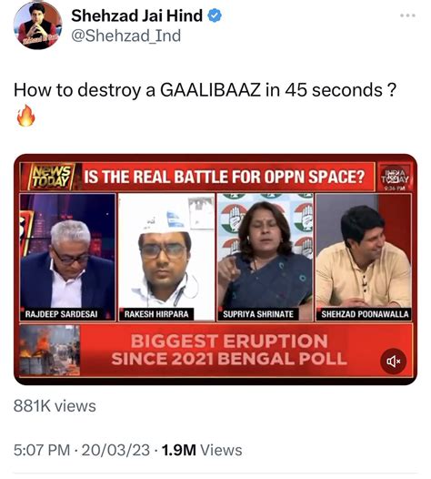Shehzad Jai Hind On Twitter Almost 2 Million 20 Lakh People Have