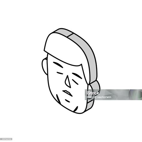 말단비대증 내분비학 등척성 아이콘 벡터 일러스트 등측투영법에 대한 스톡 벡터 아트 및 기타 이미지 등측투영법 갑상샘기능 저하증 갑상샘기능 항진증 Istock