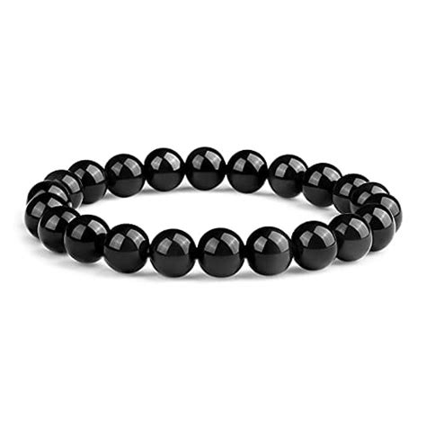 Black Obsidian Bead Bracelet Crystal Vibe
