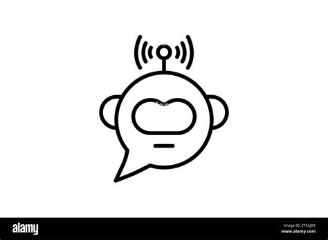 chatbot icon icon related to device artificial intelligence line