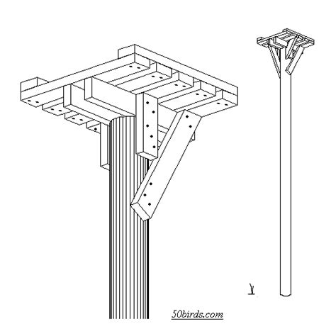 Owl Hawk Osprey Nesting Platform Plans Bird Houses Owl House Bird