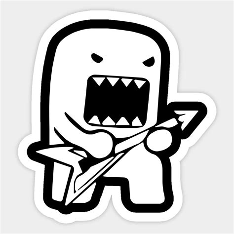 Domo Kun Rock By Top Jimmy In 2025 Print Stickers Cute Stickers