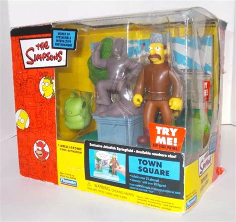 Simpsons Wos Town Square Con Figura Jebediah Springfield Sin Usar En